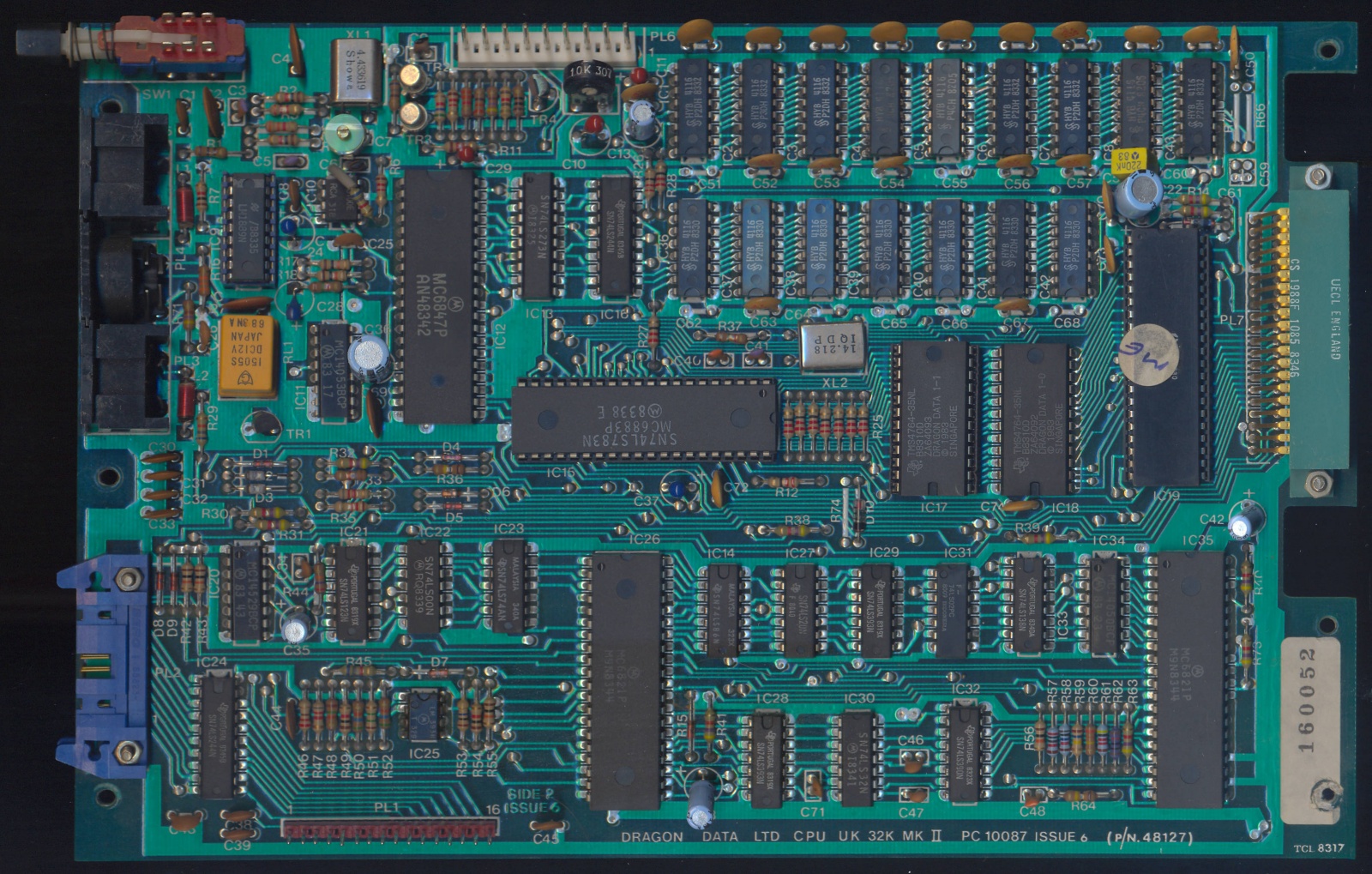 File:Dragon32 PCB Top (PC10087 Issue6 PN48127).jpg - The Dragon Archive