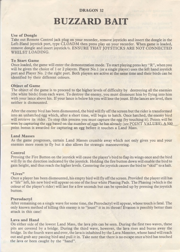 Buzzard Bait - The Dragon Archive